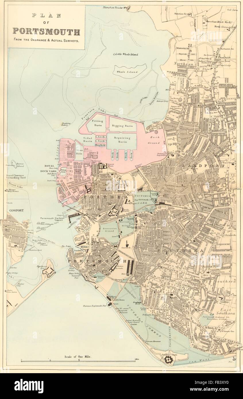 Map of portsea hi-res stock photography and images - Alamy