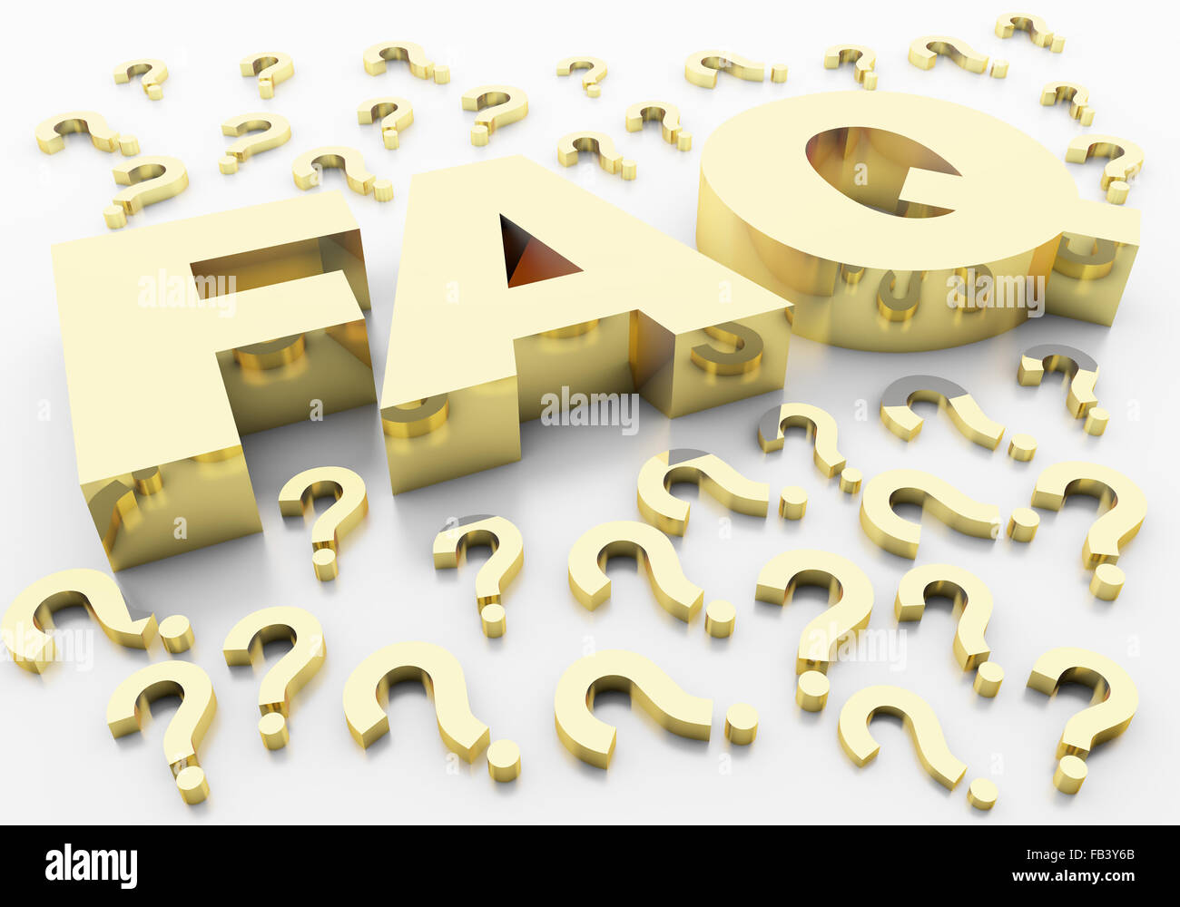 faq question marks that represent the value of gold and gold-plated ...