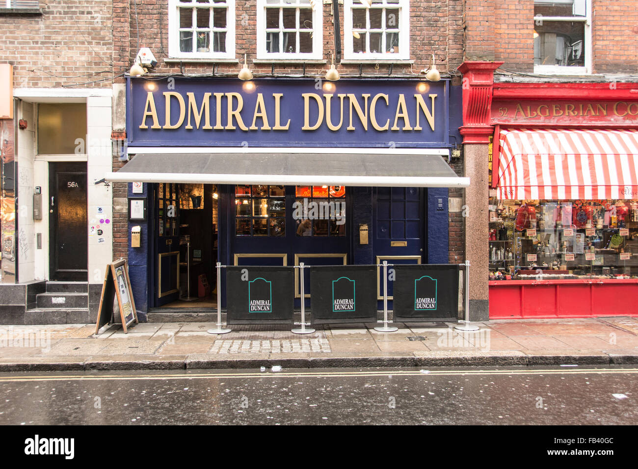 Exterior of the world famous Admiral Duncan pub in SOHO, London ...