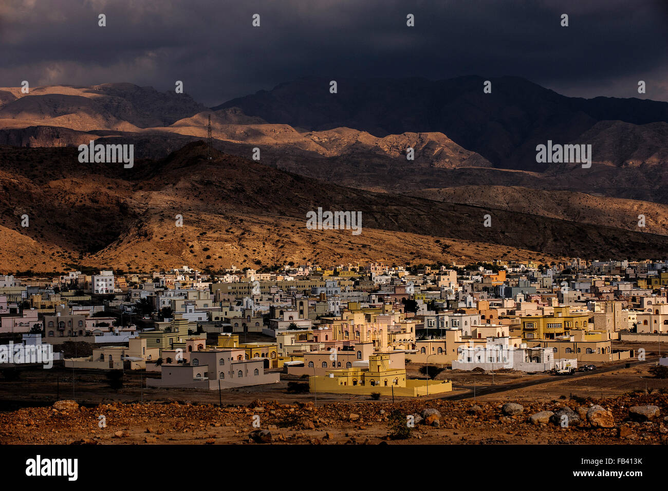 Landscape of Al Hajar Mountains, Oman Stock Photo - Alamy