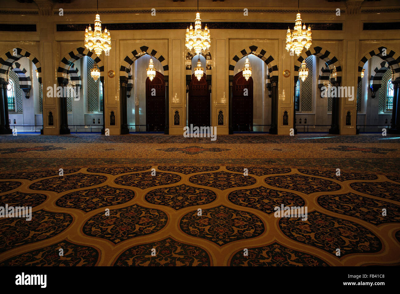 Sultan Qaboos Grand Mosque in Muscat, Oman Stock Photo - Alamy