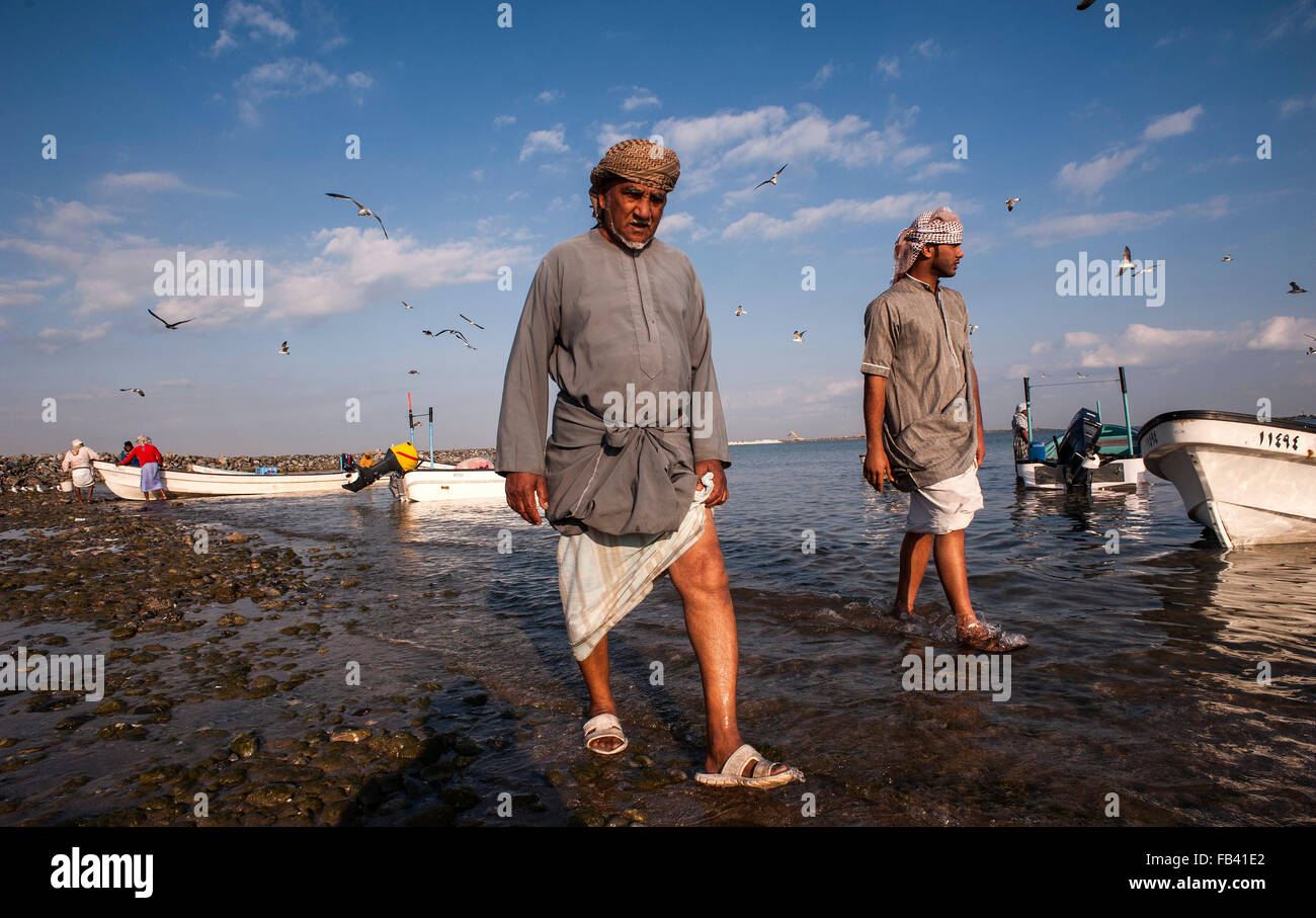 Morning fish market in Barka, Oman Stock Photo - Alamy