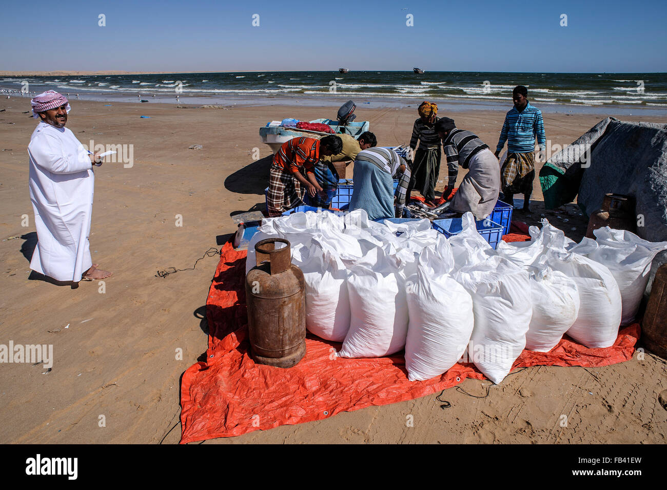 Fishing business in Oman Stock Photo - Alamy