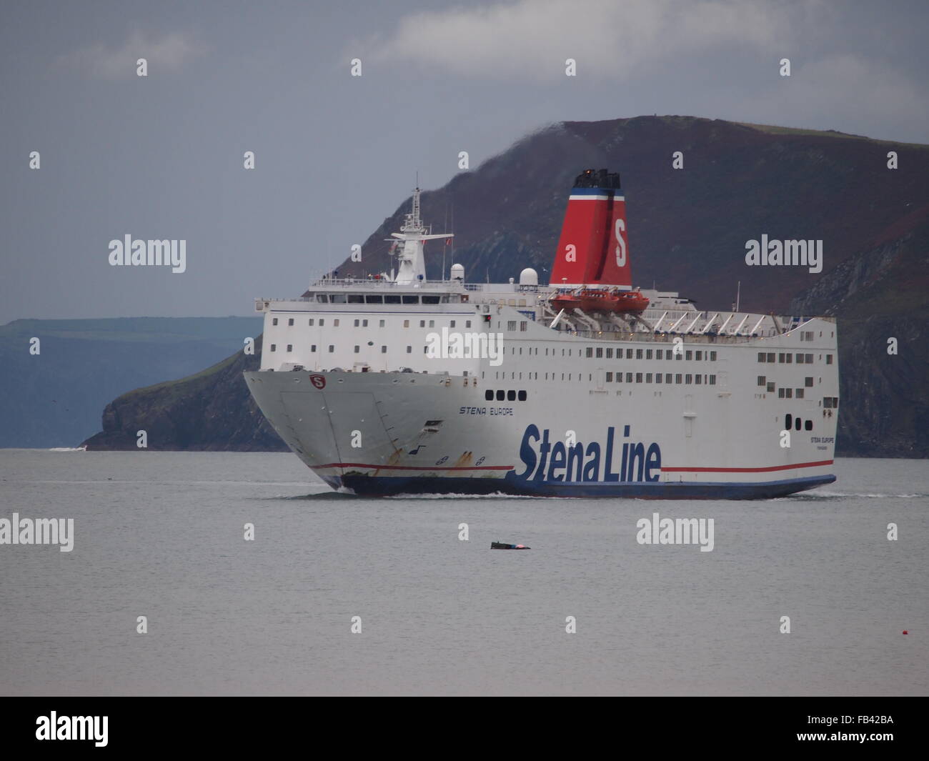 stena line ferry entering fishguard harbour in wales UK Stock Photo - Alamy
