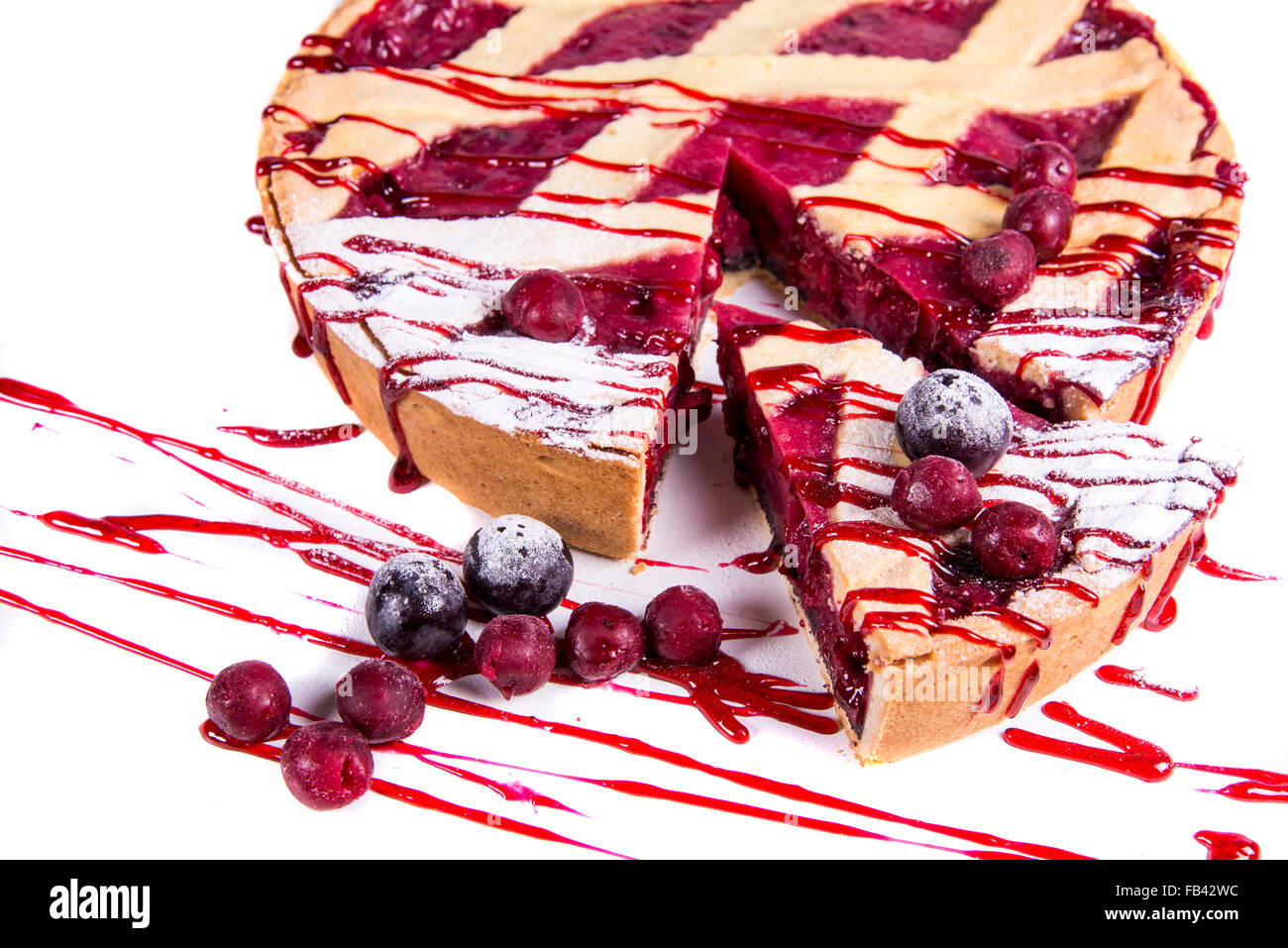 Cherry tart cake Stock Photo - Alamy