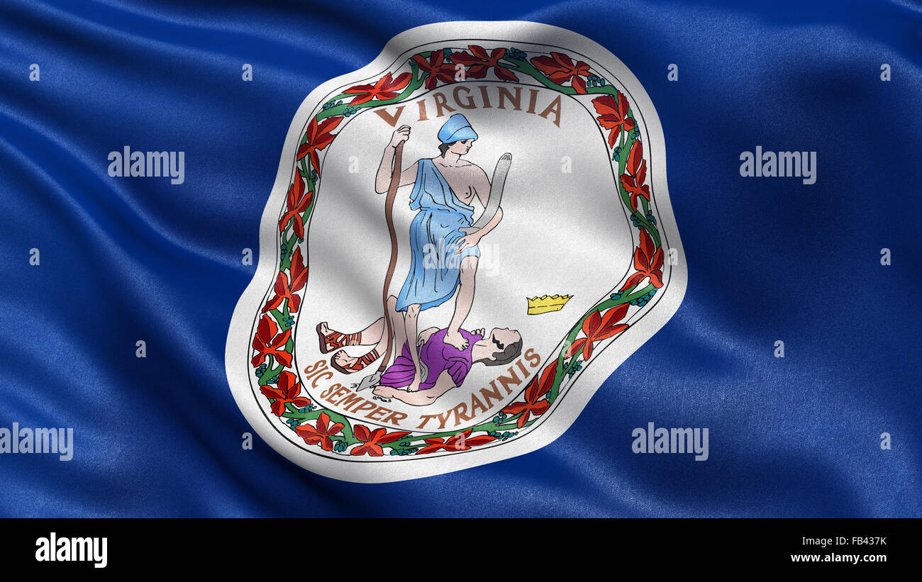 US state flag of Virginia Stock Photo - Alamy