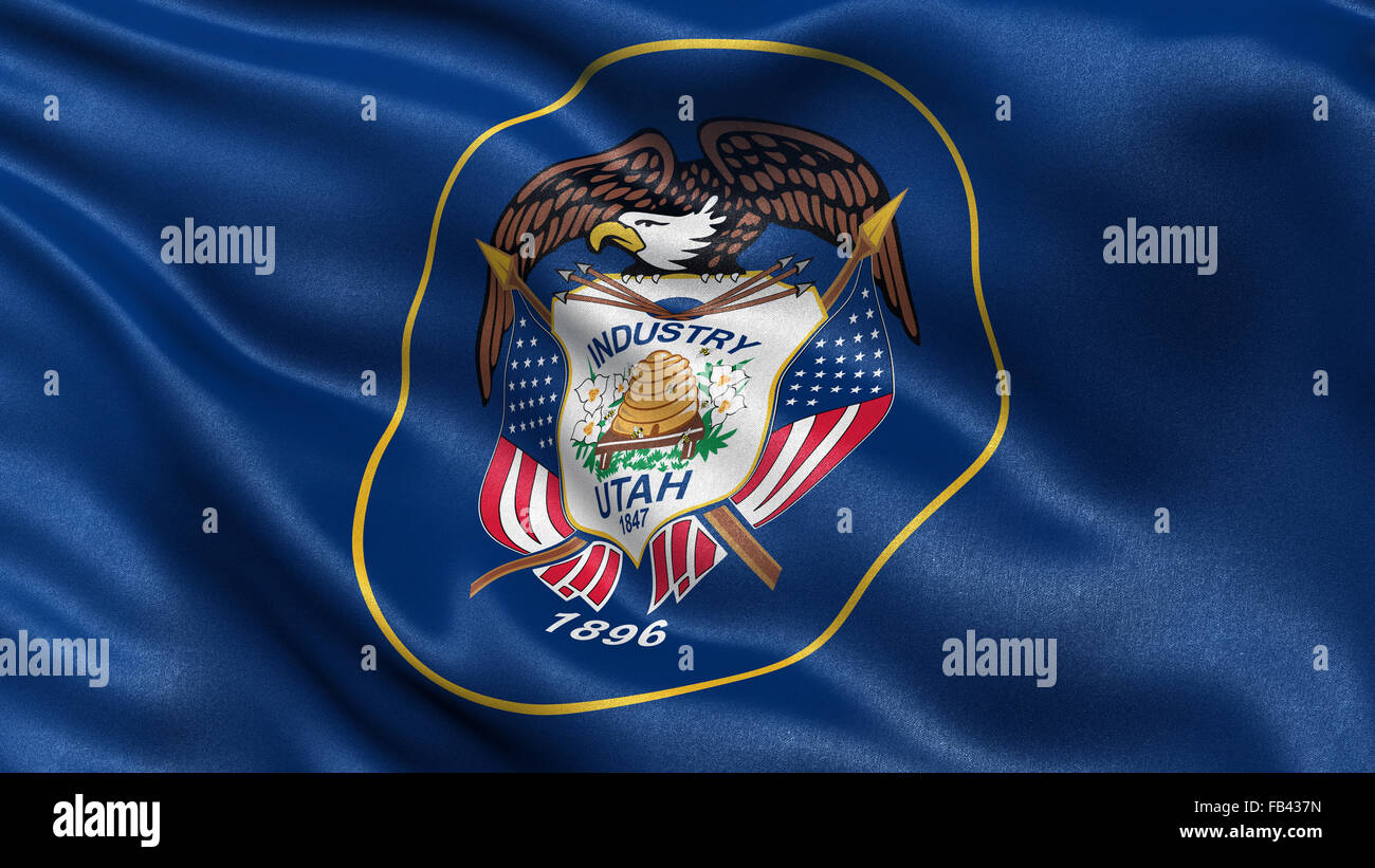 US state flag of Utah Stock Photo - Alamy