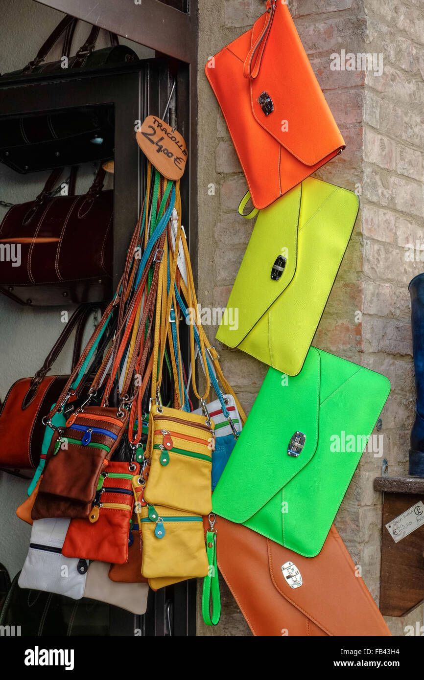 Italian leather coloured bags hi-res stock photography and images - Alamy