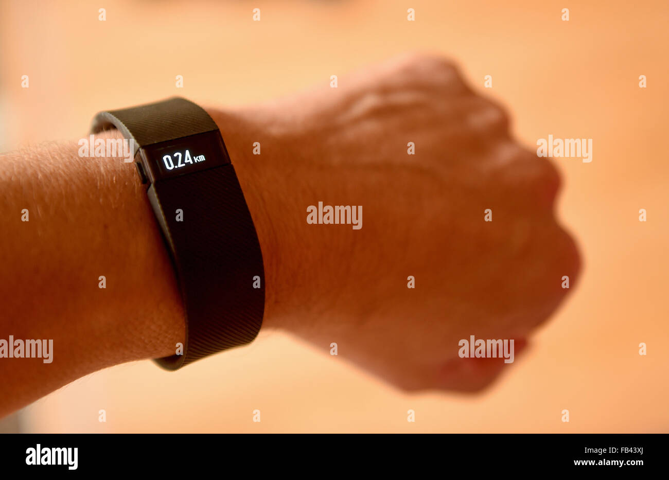 Fitbit wrist hi-res stock photography and images - Alamy