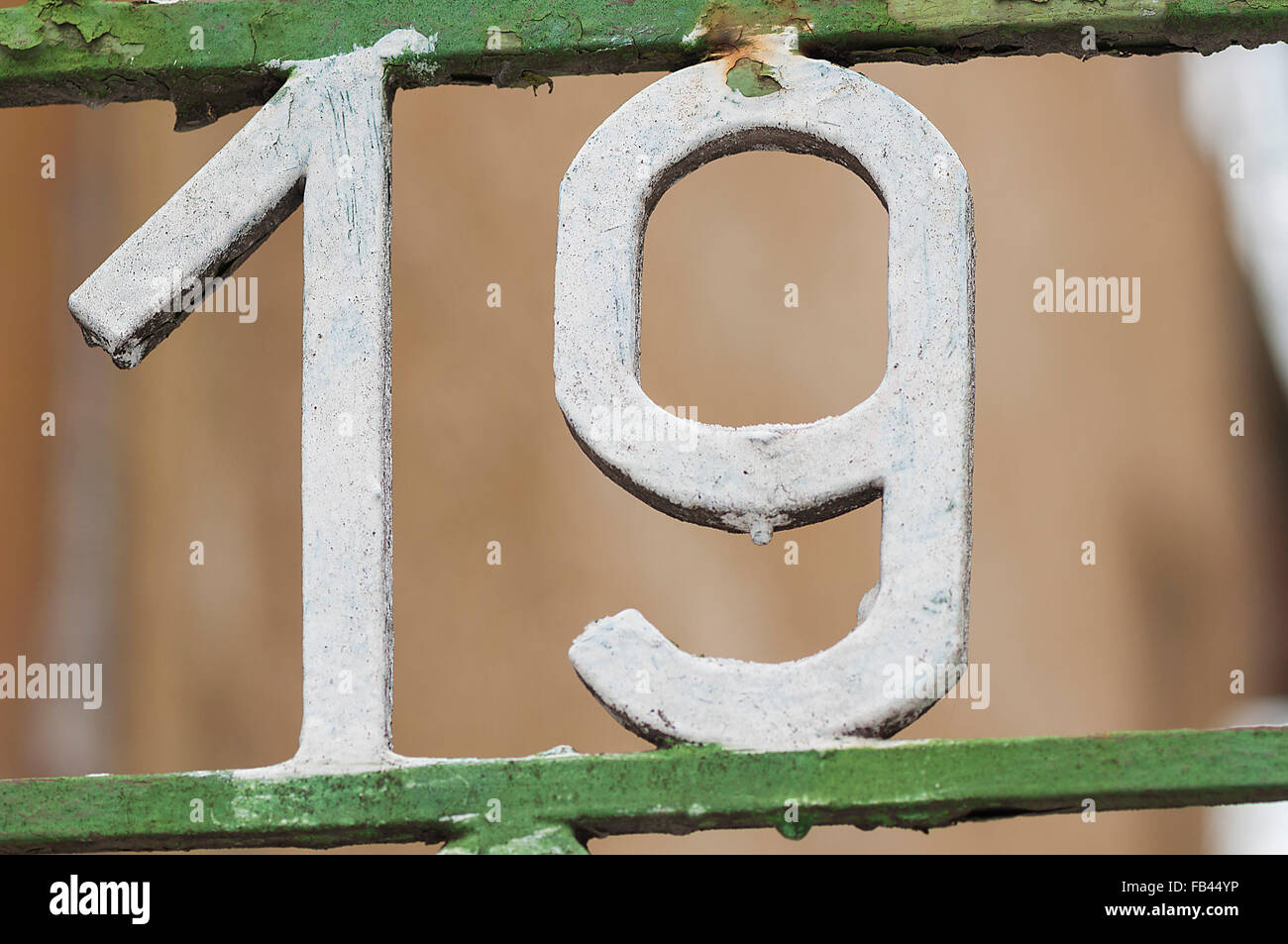 Number 19 on gate hi-res stock photography and images - Alamy
