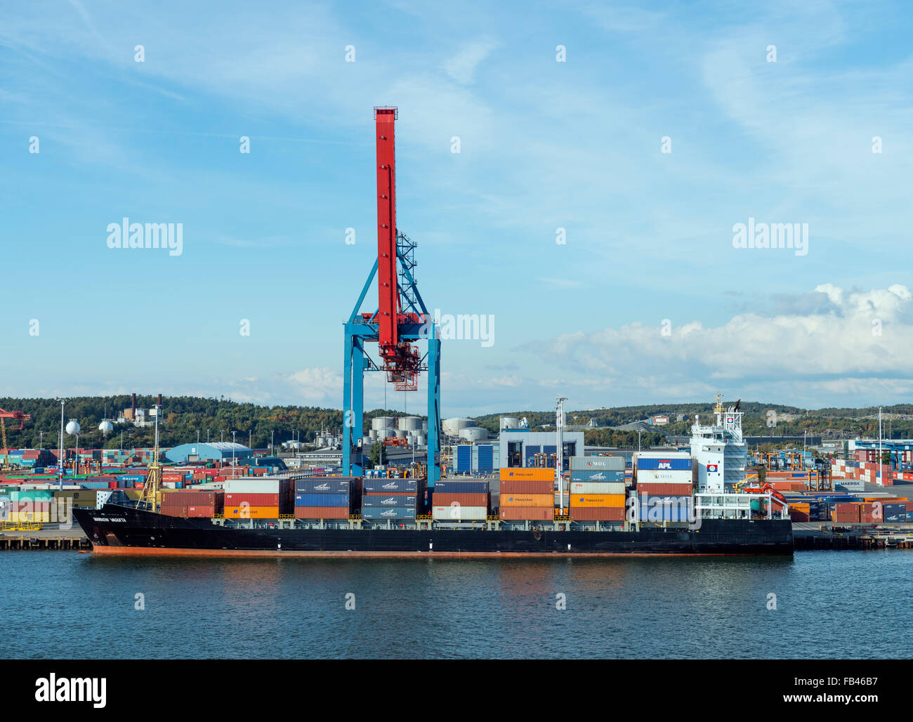 Gothenburg container harbor, Sweden Stock Photo - Alamy