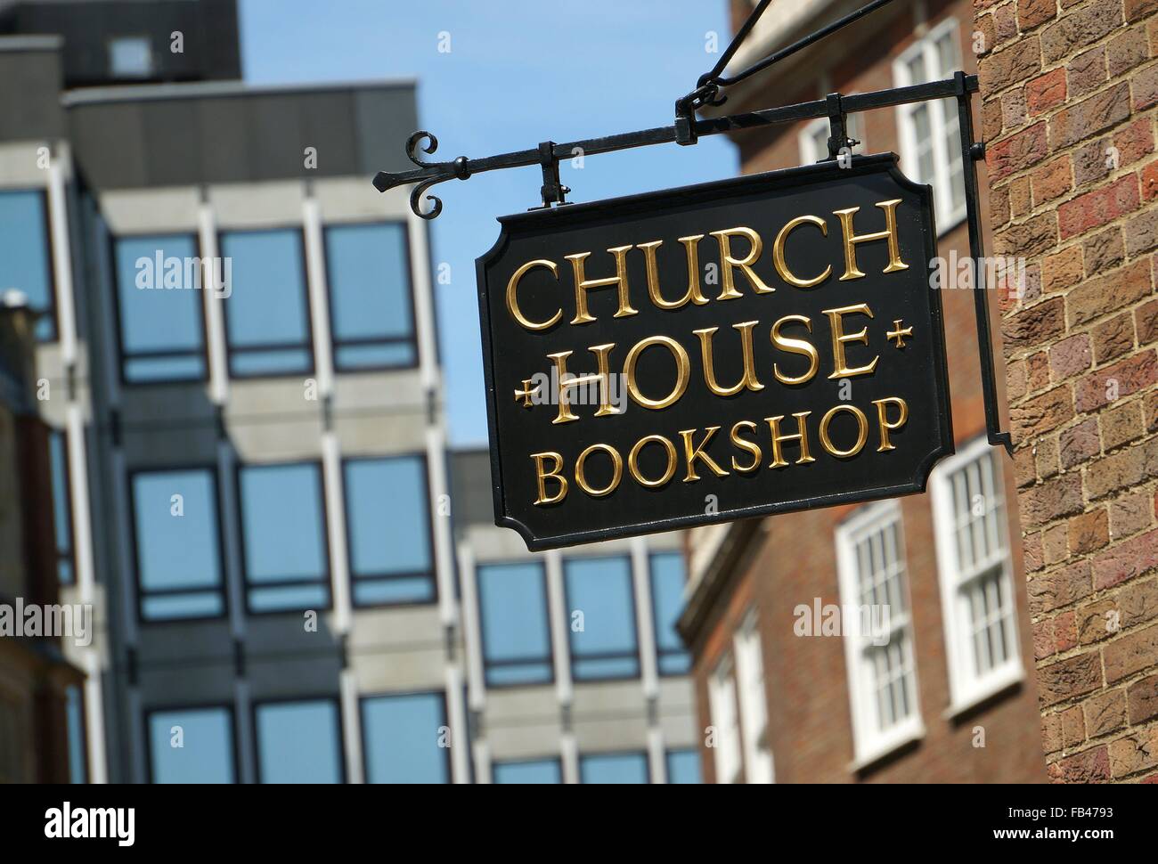 Sign outside the Christian Church House Bookshop on Great Smith Street ...