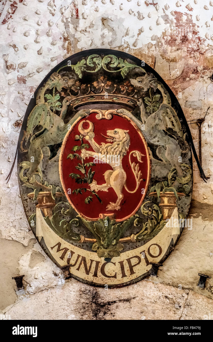 Old sign in Pienza Tuscany Stock Photo - Alamy