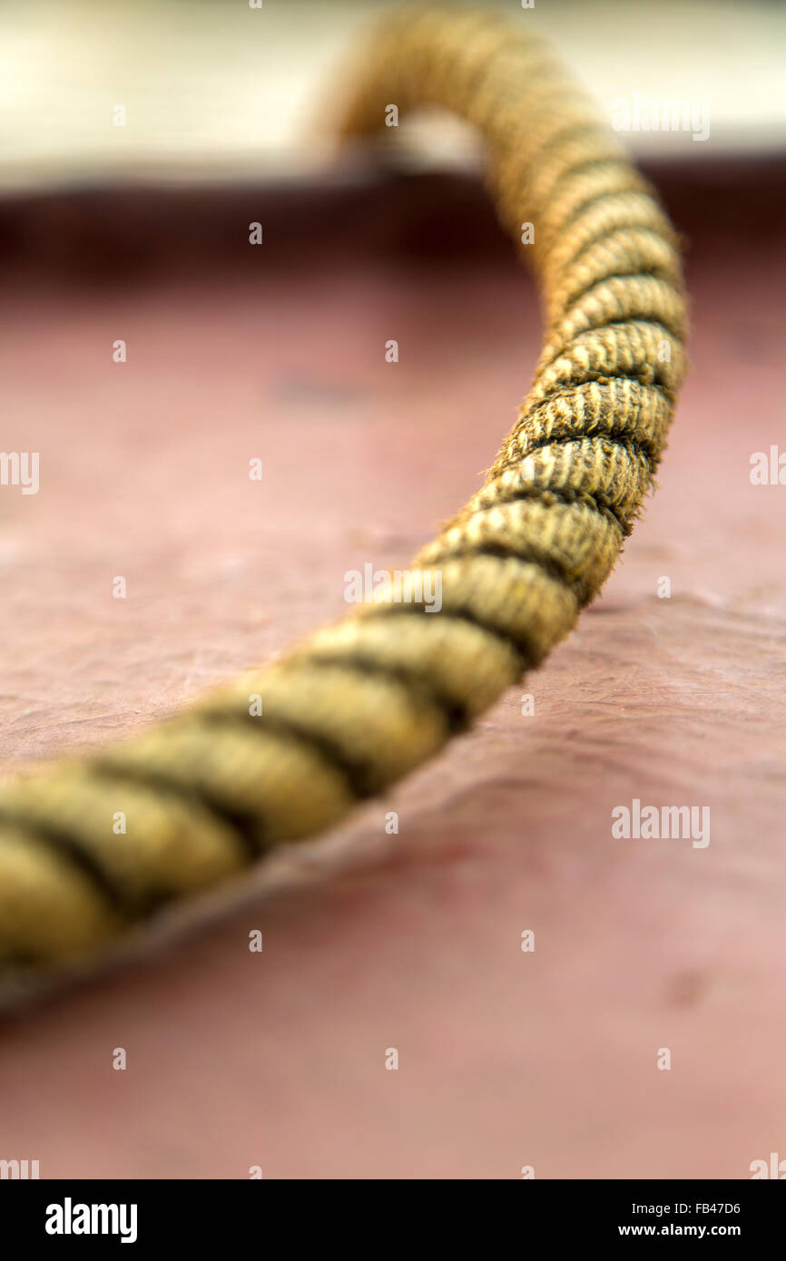 Detail of the boat rope Stock Photo - Alamy