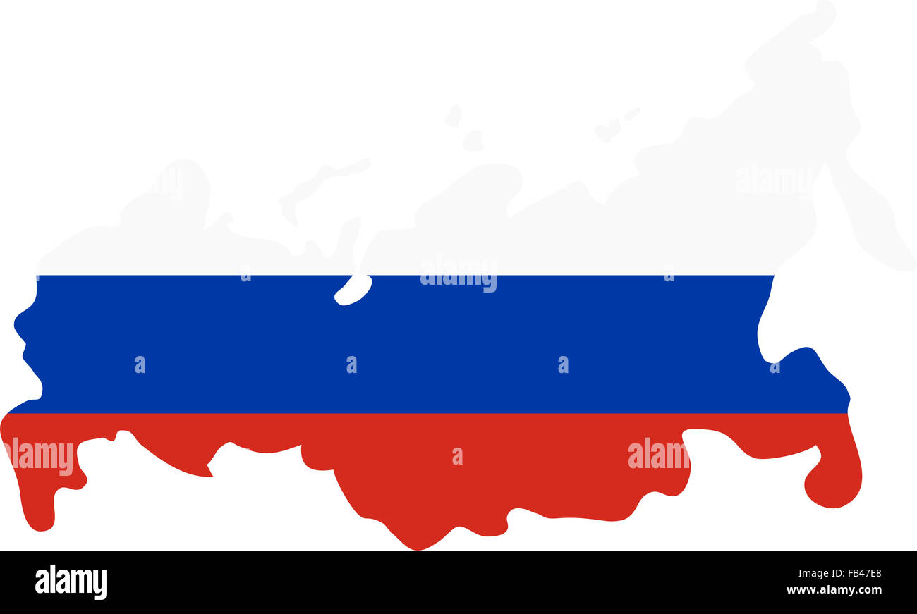 russia map on a white background Stock Photo - Alamy