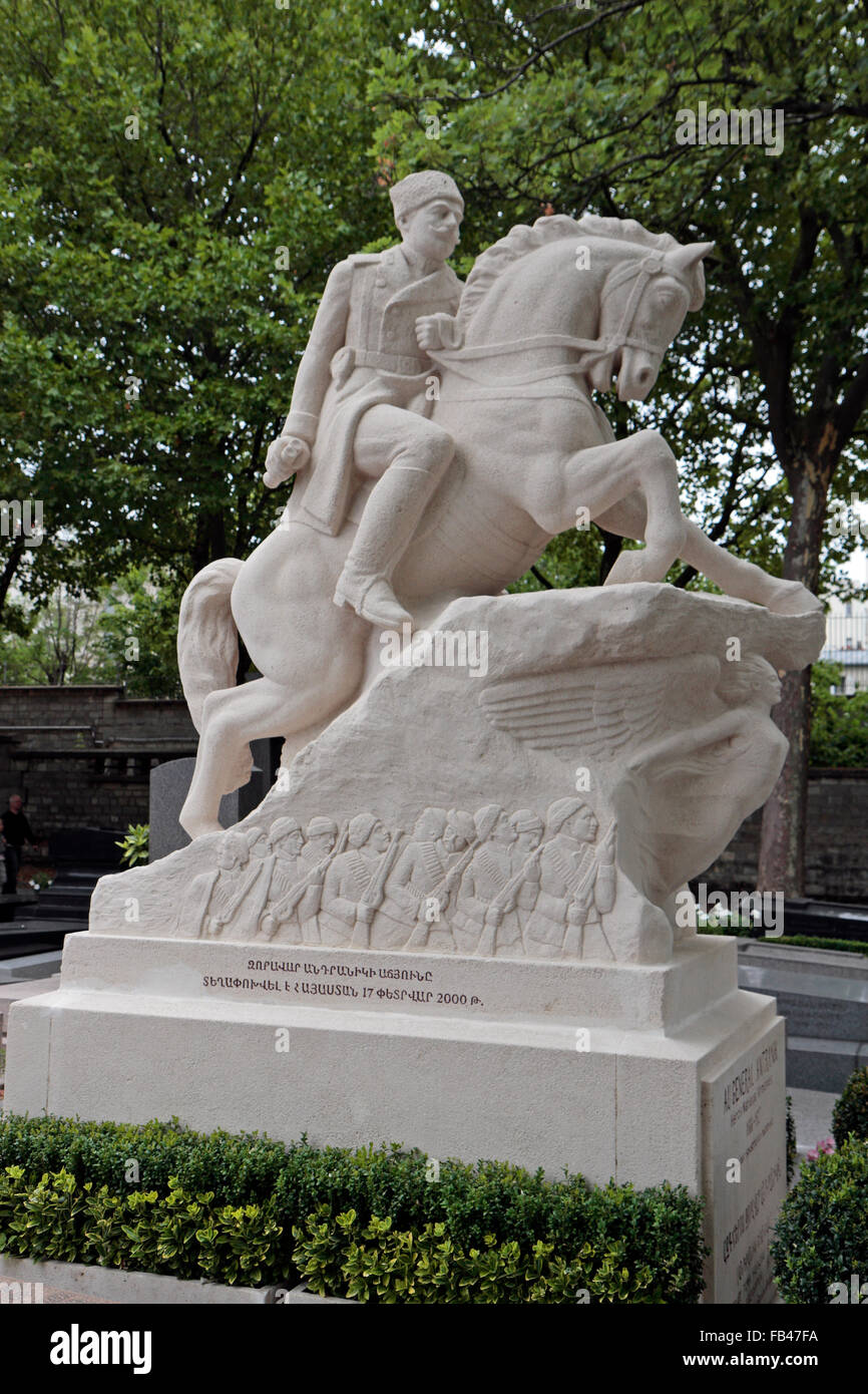 The memorial grave of Andranik Ozanian, commonly known as Andranik in ...