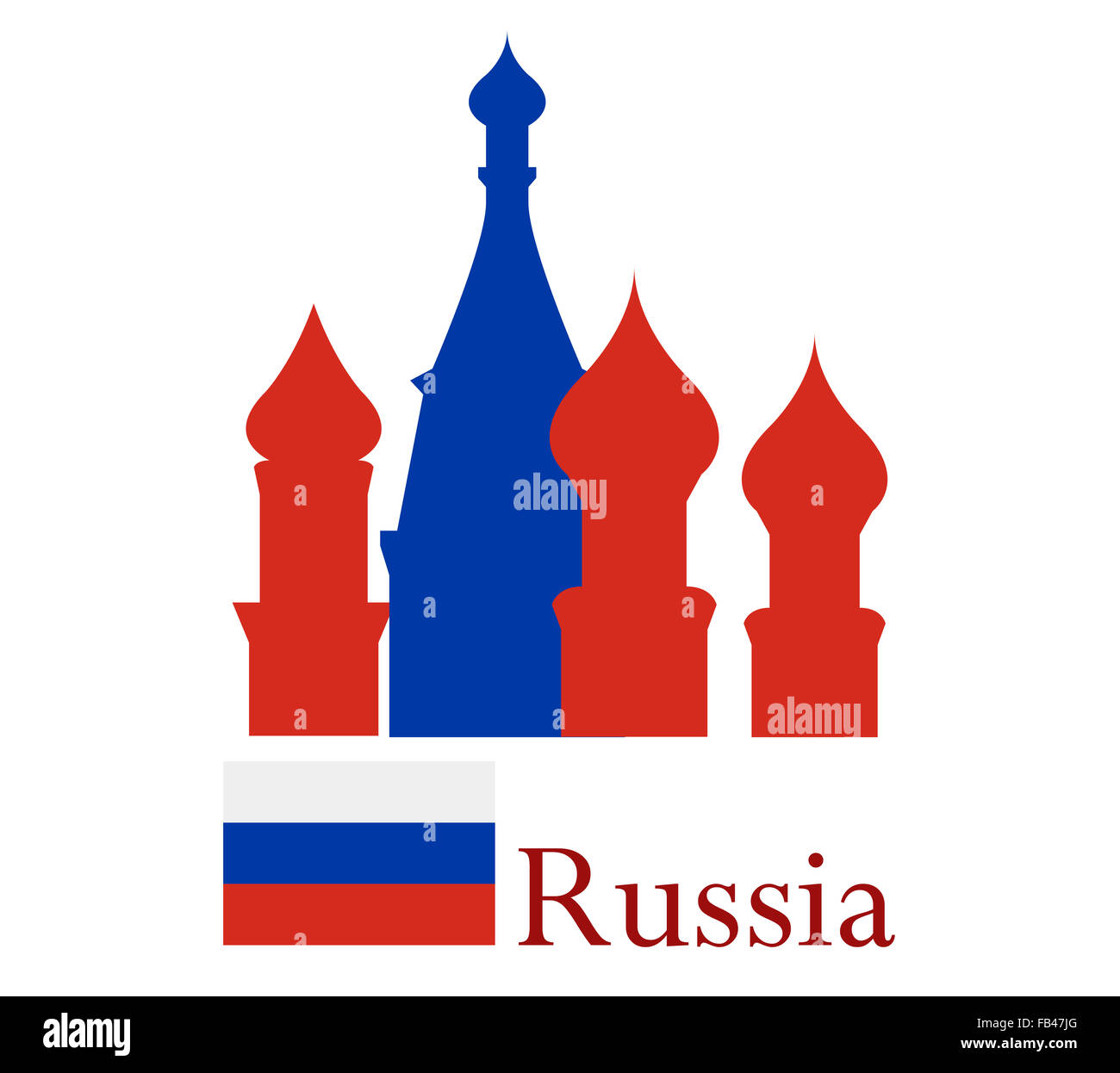 russia map on a white background Stock Photo - Alamy