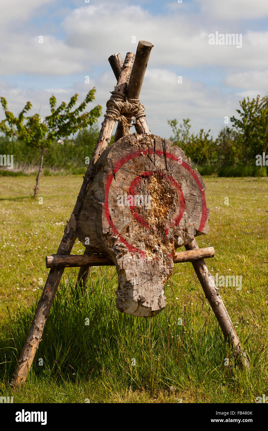 Old homemade outdoor target board Stock Photo - Alamy