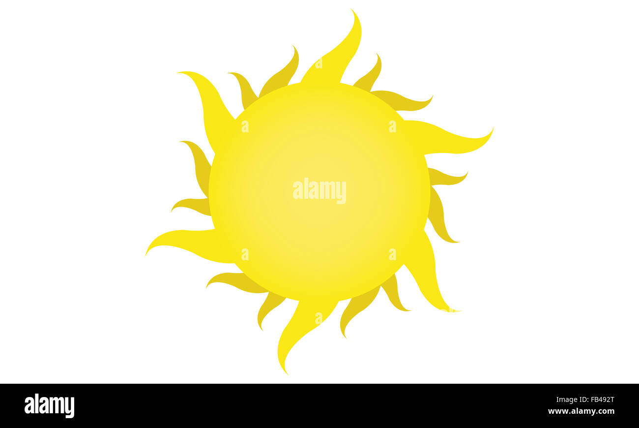 sun on white background Stock Photo - Alamy