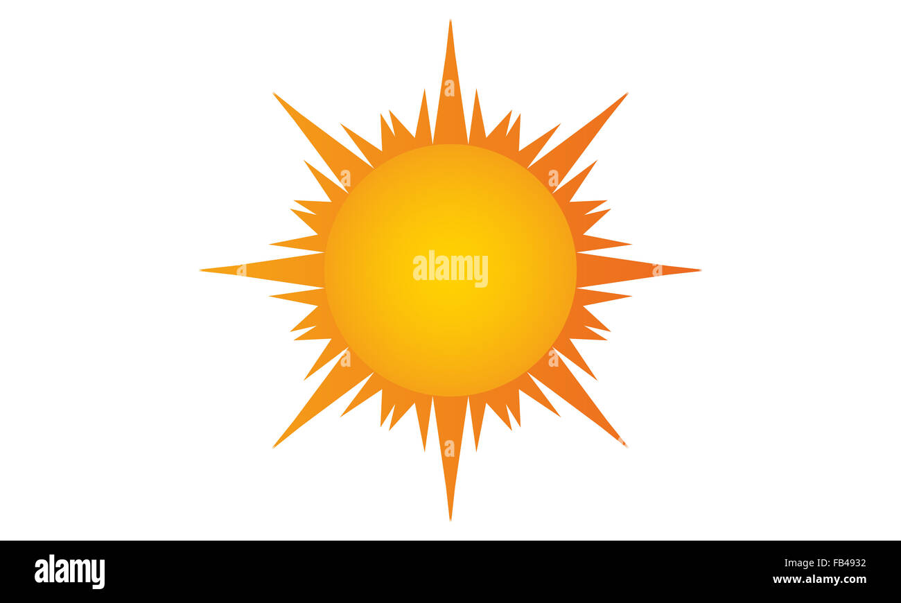 sun on white background Stock Photo - Alamy