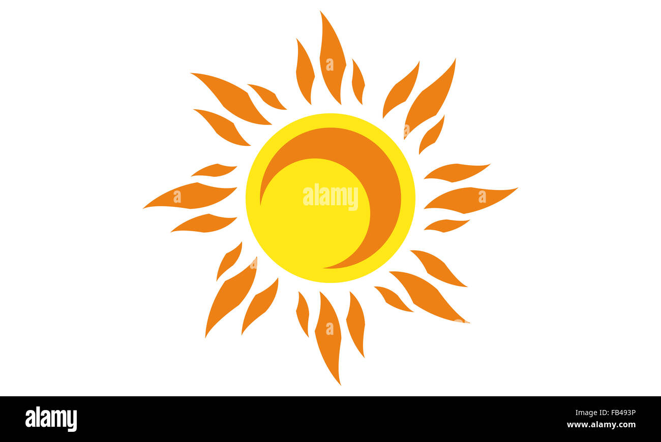 sun on white background Stock Photo - Alamy