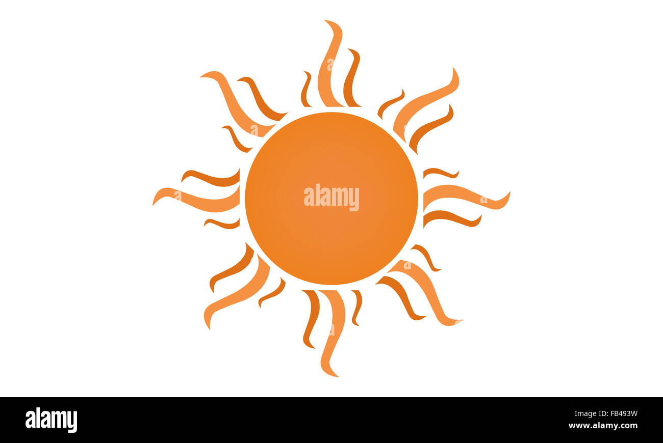 sun on white background Stock Photo - Alamy