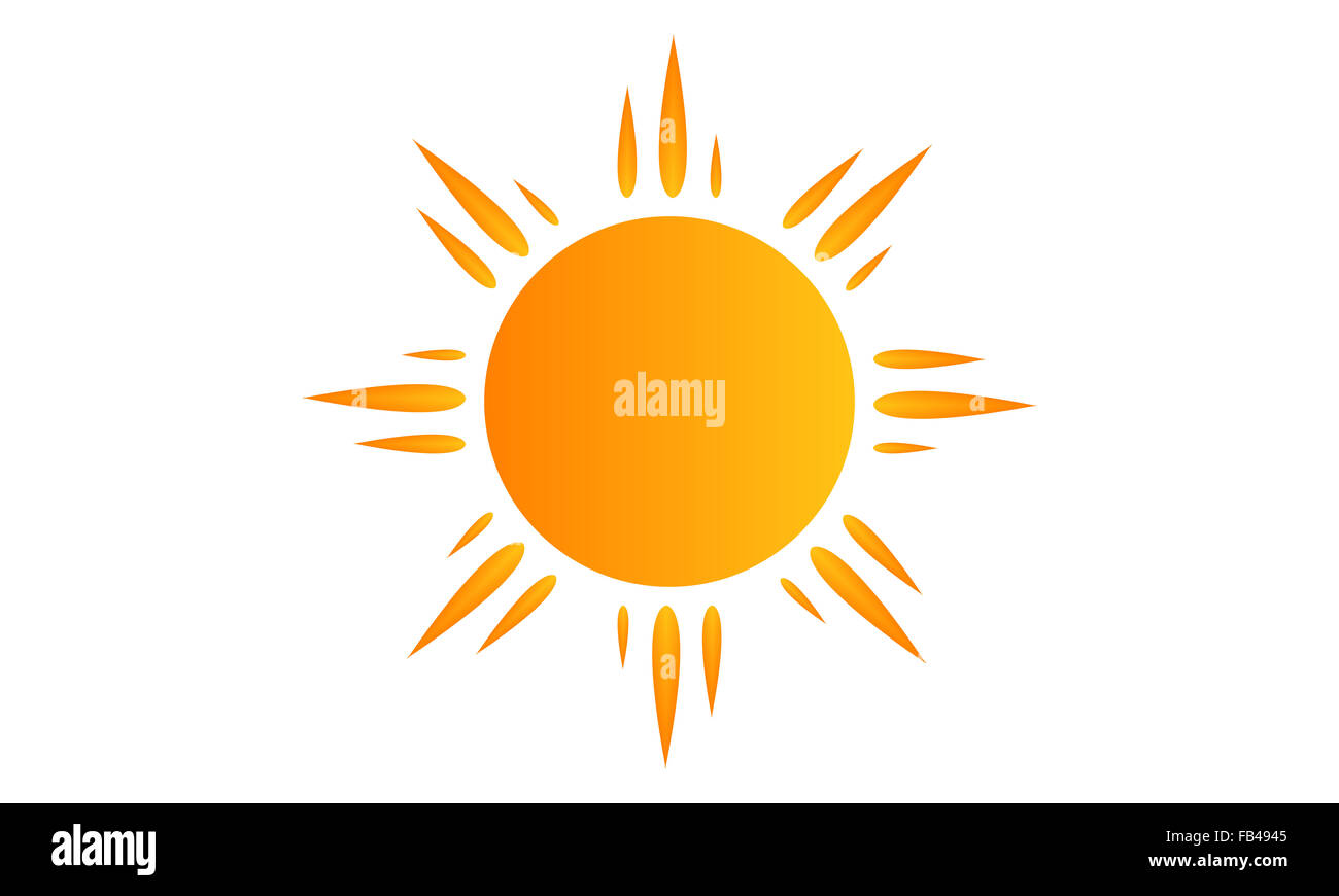 sun on white background Stock Photo - Alamy
