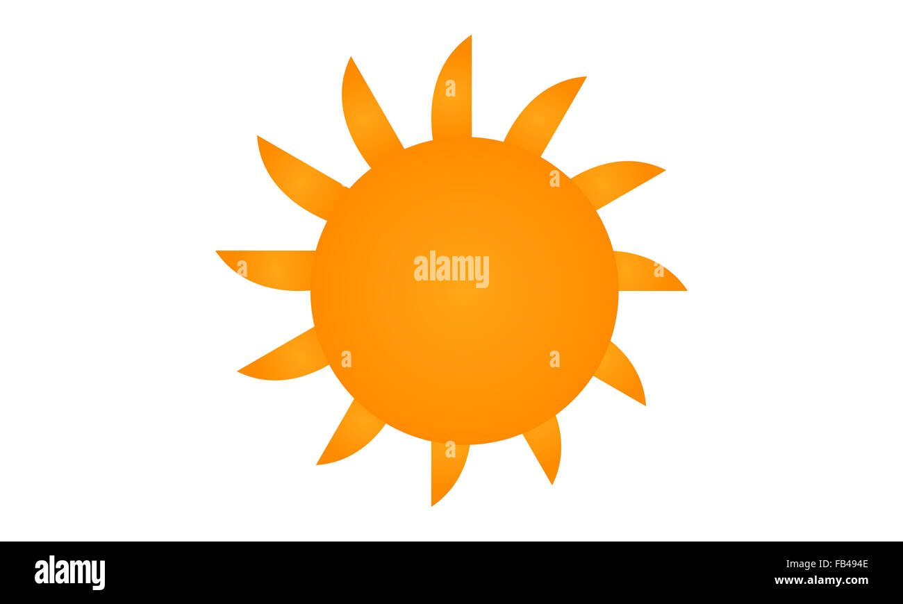 sun on white background Stock Photo - Alamy