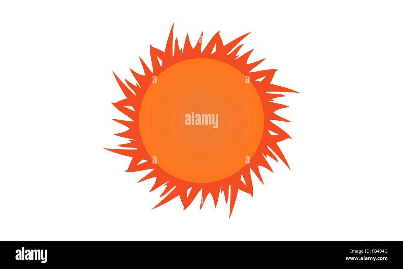 sun on white background Stock Photo - Alamy