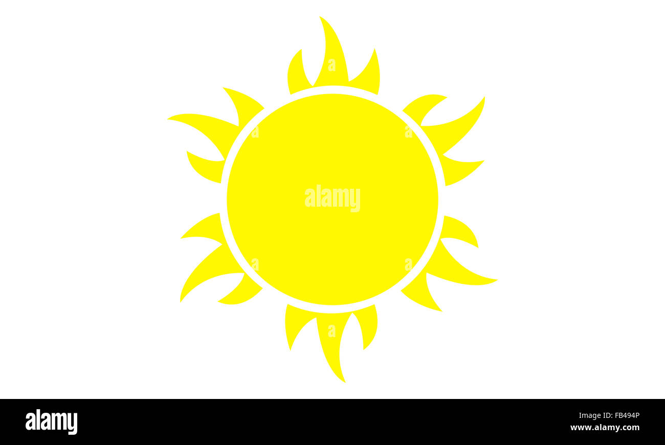 sun on white background Stock Photo - Alamy