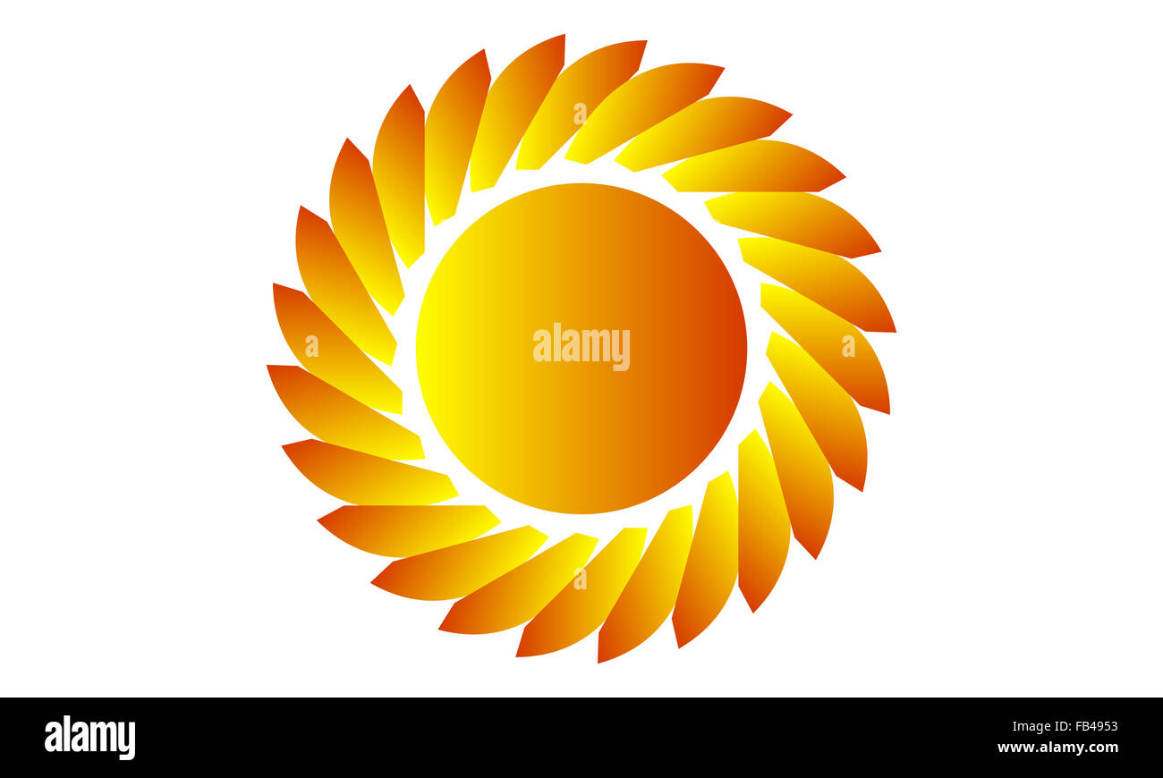 sun on white background Stock Photo - Alamy