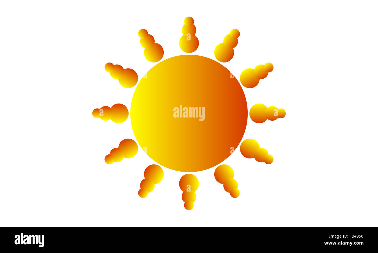 sun on white background Stock Photo - Alamy