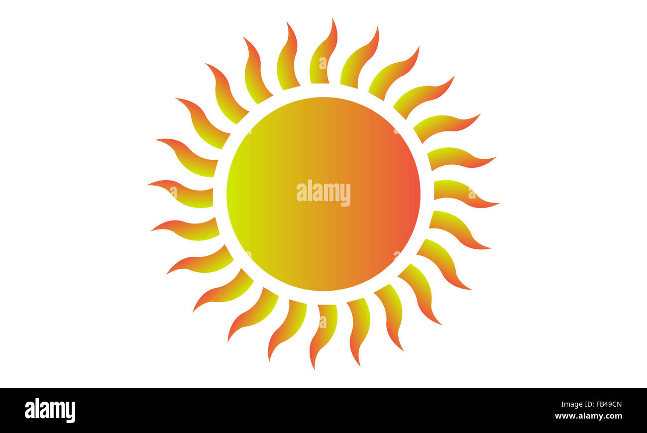 sun on white background Stock Photo - Alamy
