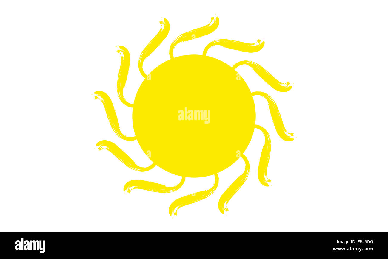 sun on white background Stock Photo - Alamy