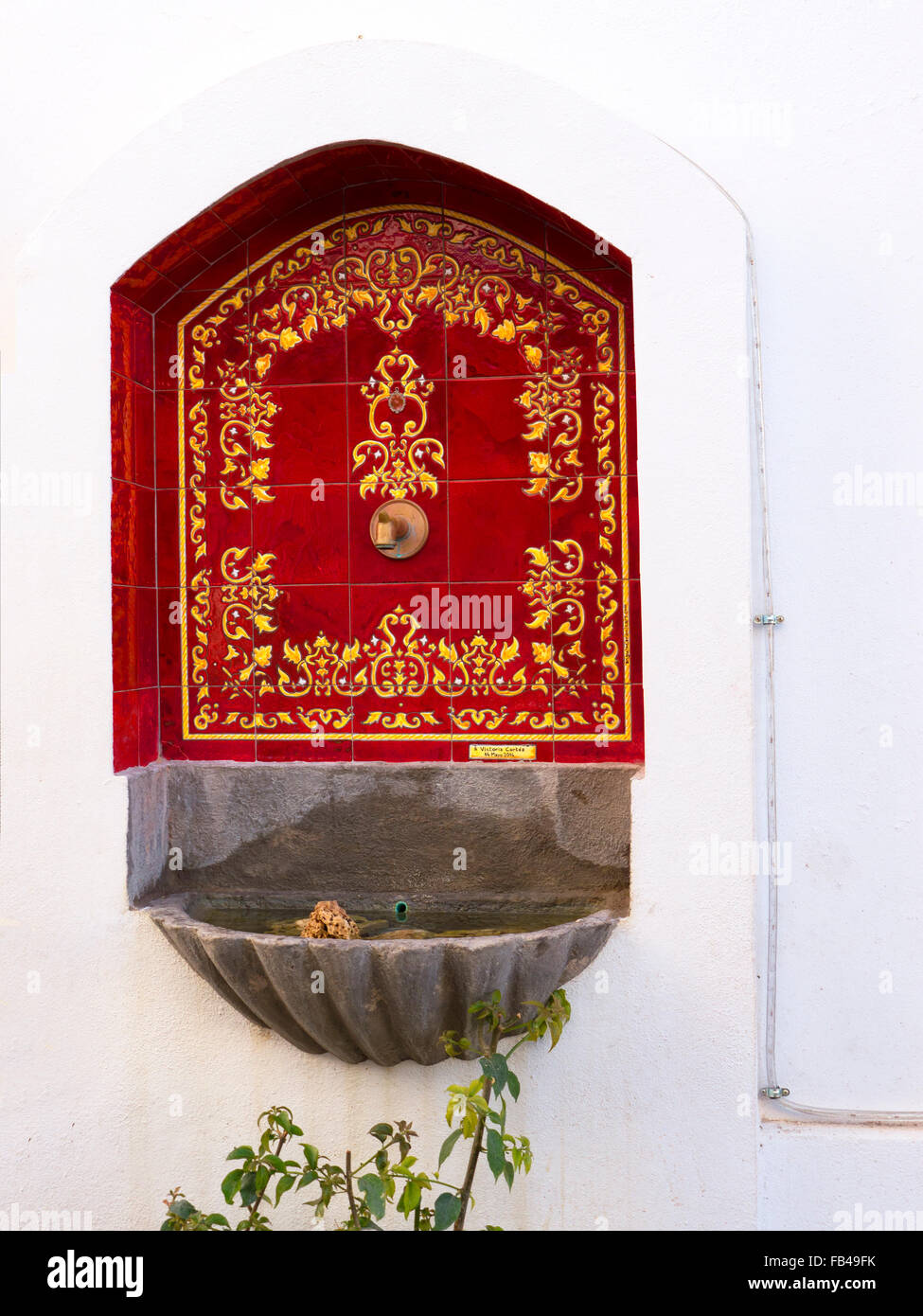 Water Fountain in the old Town of Marbella on the Costa Del Sol in ...