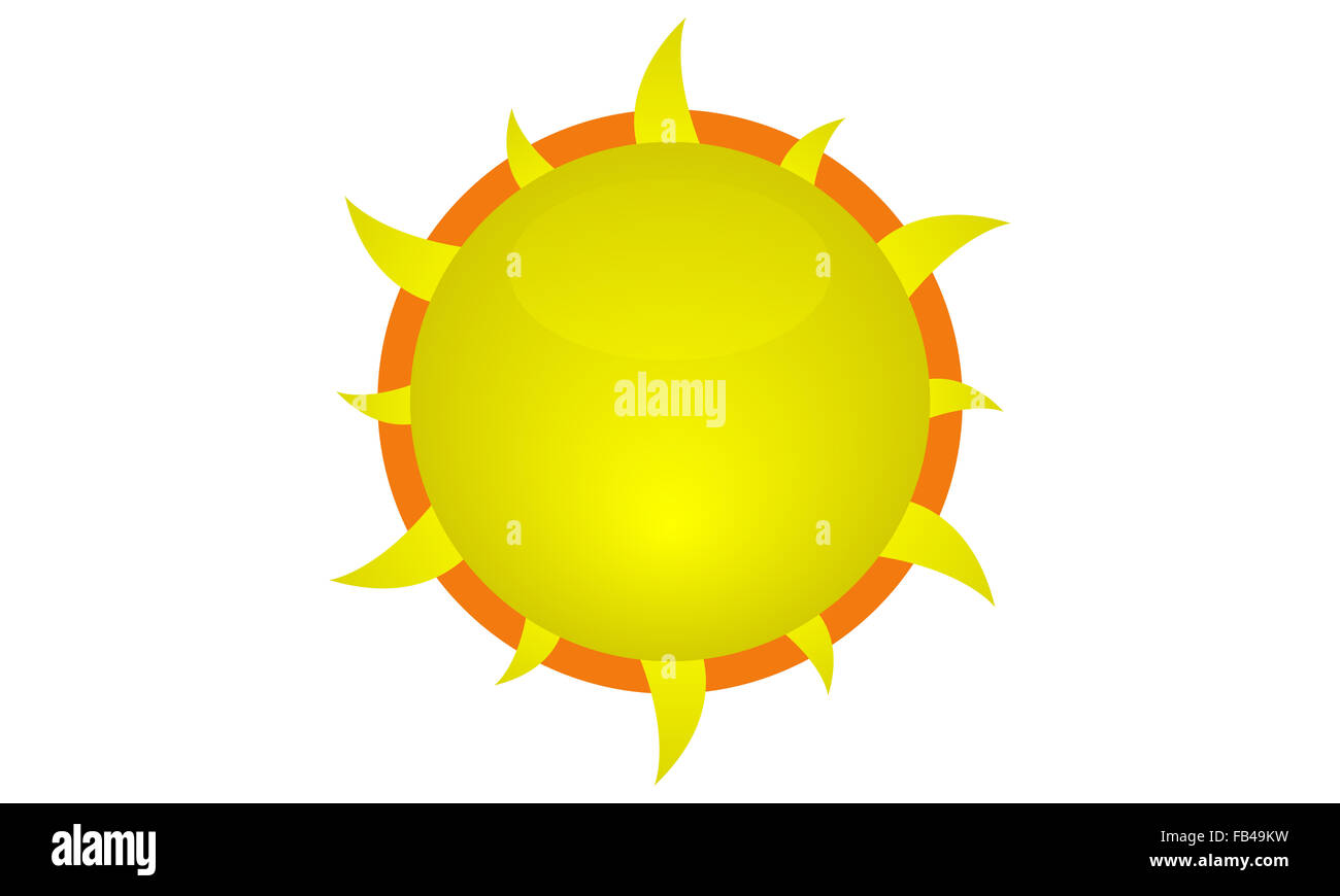 sun on white background Stock Photo - Alamy
