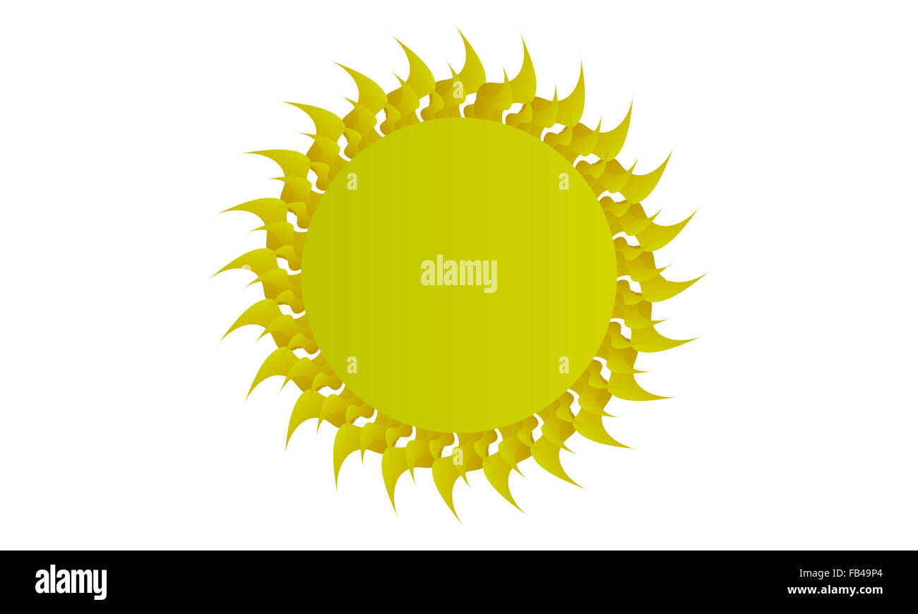 sun on white background Stock Photo - Alamy
