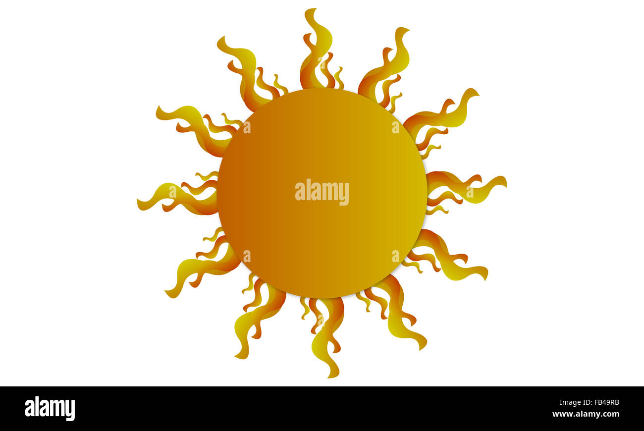sun on white background Stock Photo - Alamy