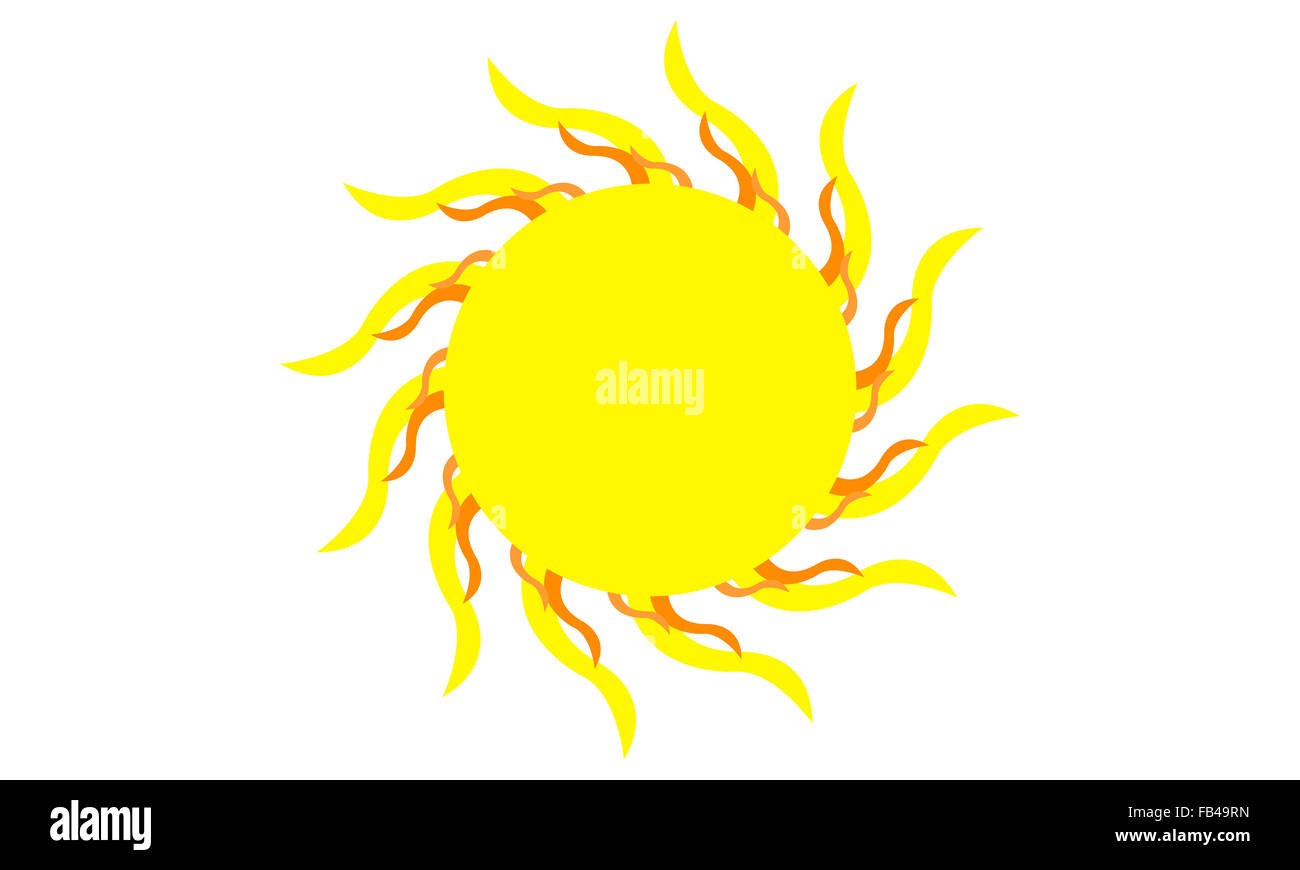 sun on white background Stock Photo - Alamy