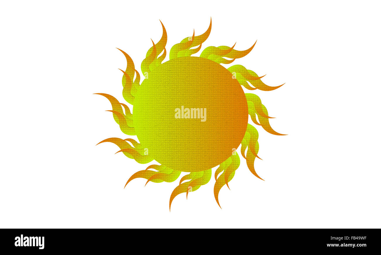 sun on white background Stock Photo - Alamy