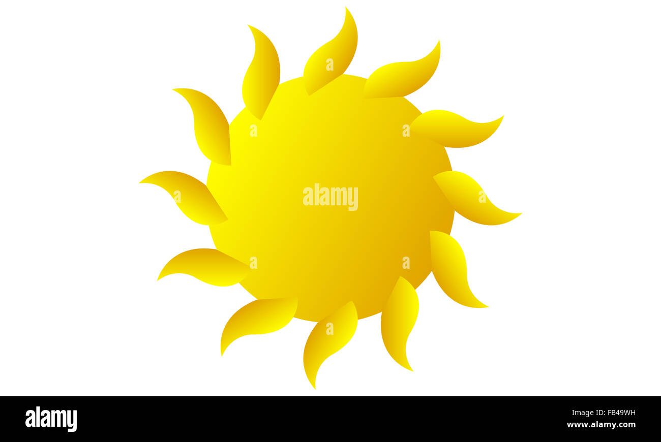 sun on white background Stock Photo - Alamy