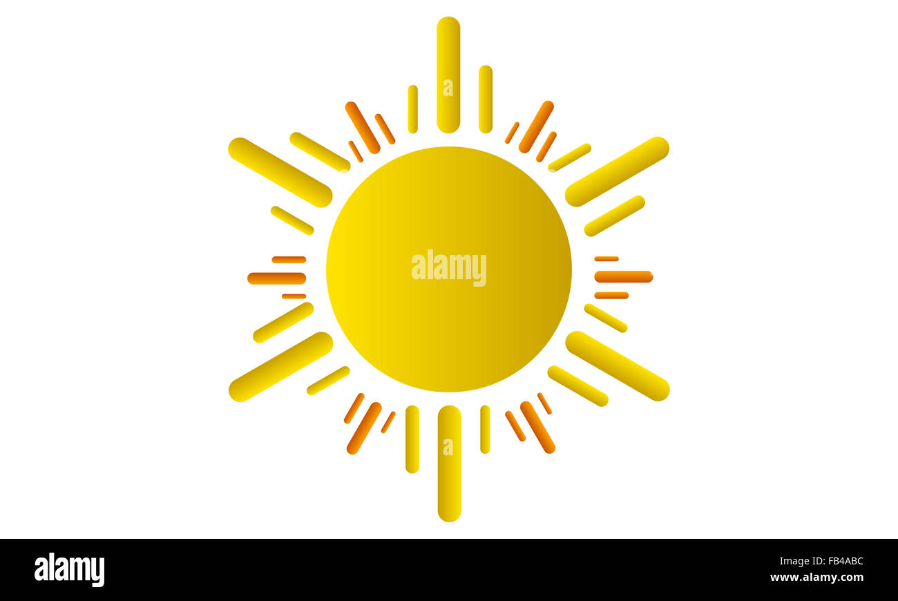 sun on white background Stock Photo - Alamy