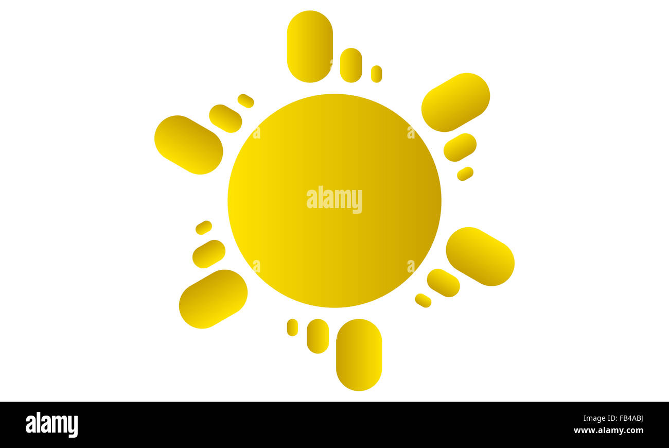 sun on white background Stock Photo - Alamy