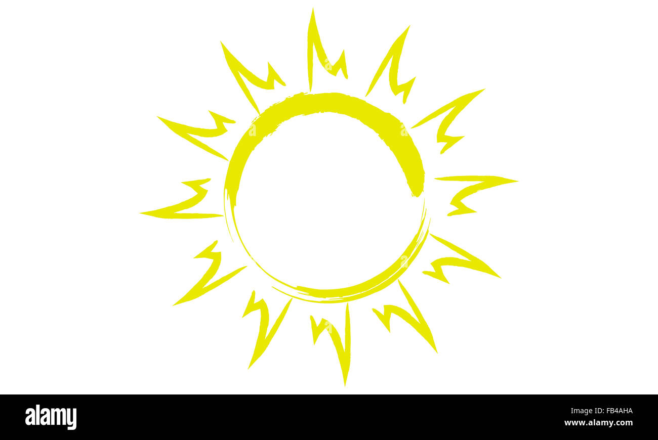 sun on white background Stock Photo - Alamy