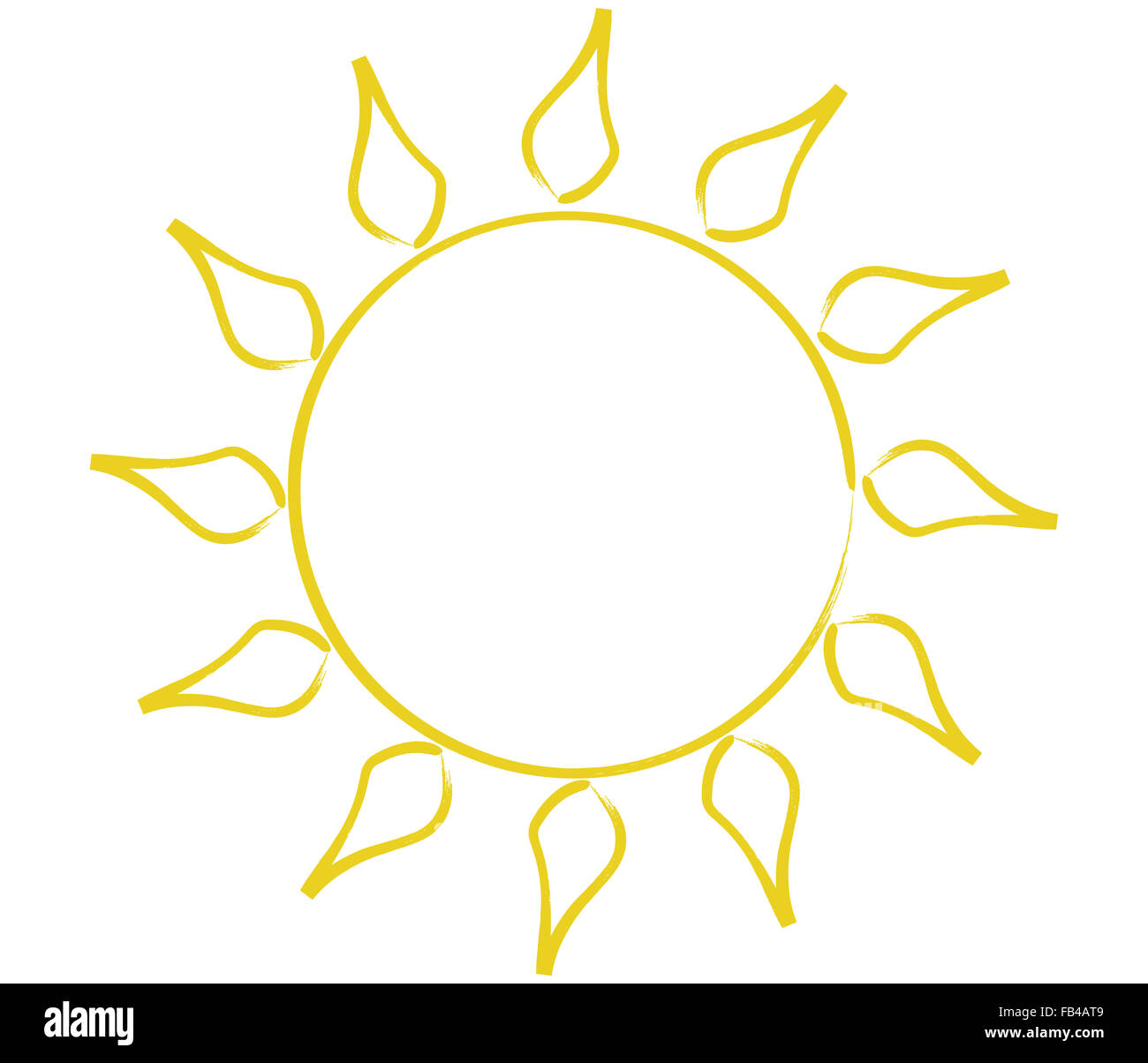 sun shown on a white background Stock Photo - Alamy