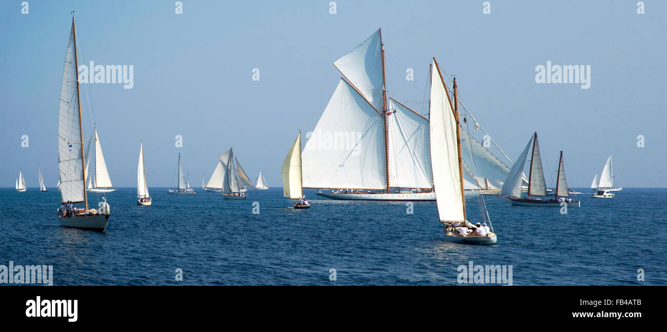 Classic yacht regatta Stock Photo - Alamy