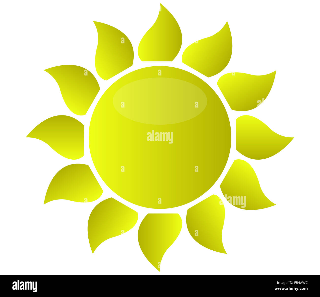 sun shown on a white background Stock Photo - Alamy