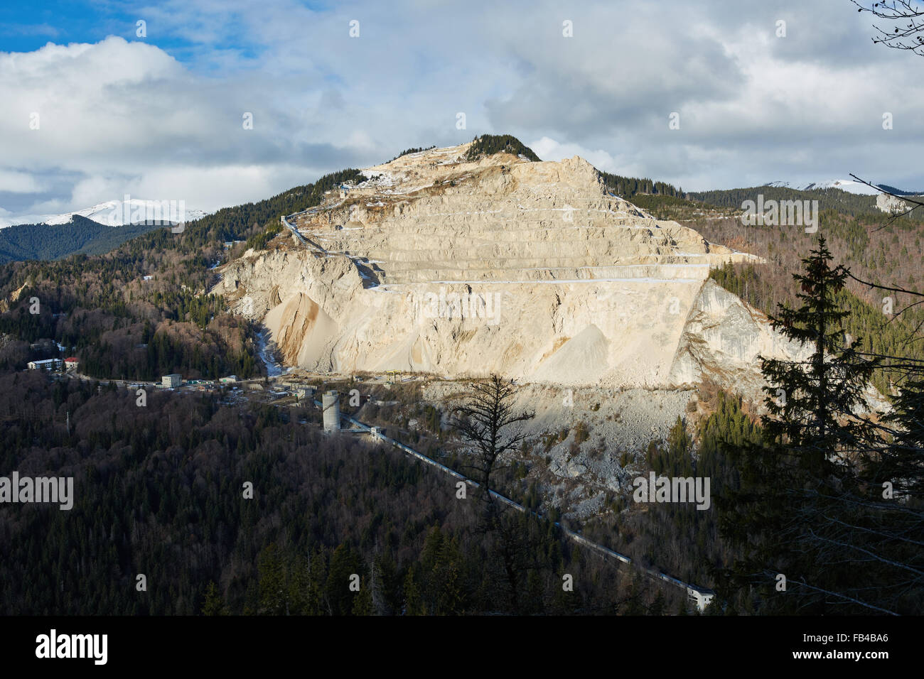 View on sand quarry forest hi-res stock photography and images - Alamy