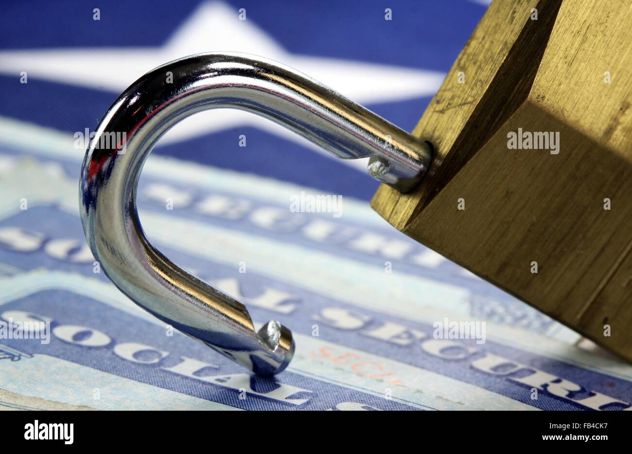 Padlock and social security card - Identity theft and identity ...