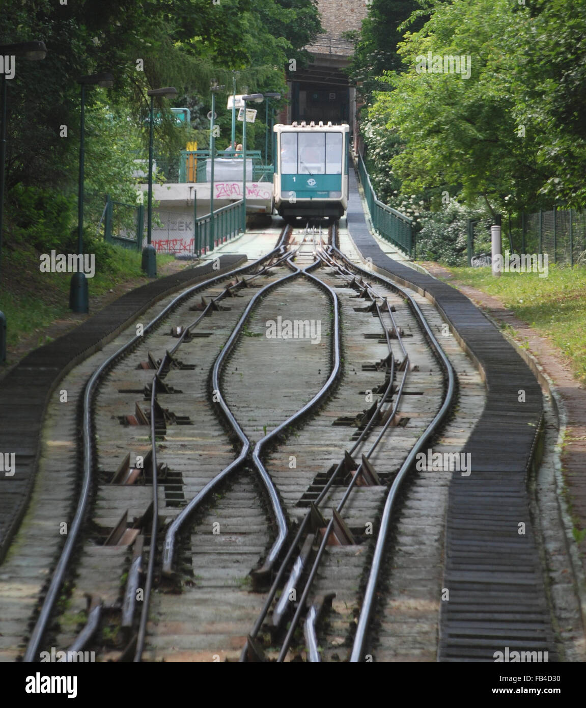 Prague funicular railway Stock Photo - Alamy